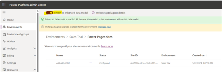 Power Pages: Convert Standard to Enhanced Data Model - AqualityCRM